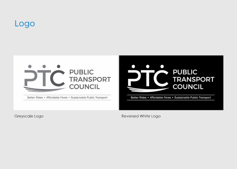 PTC (Public Transport Council) Logo and Corporate Identity Guide | Admen